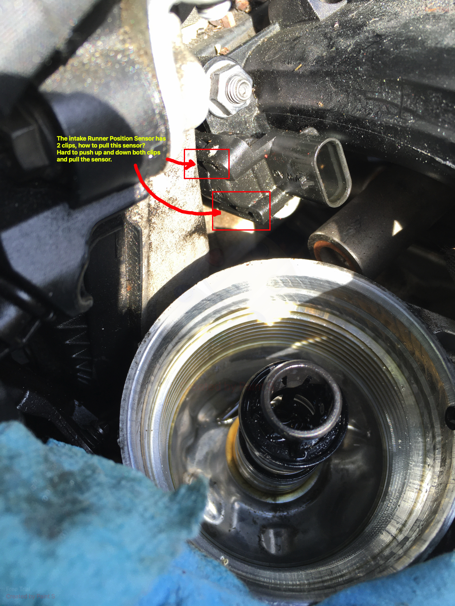 Hard to pull intake manifold runner position sensor with 2 clips GTI ...